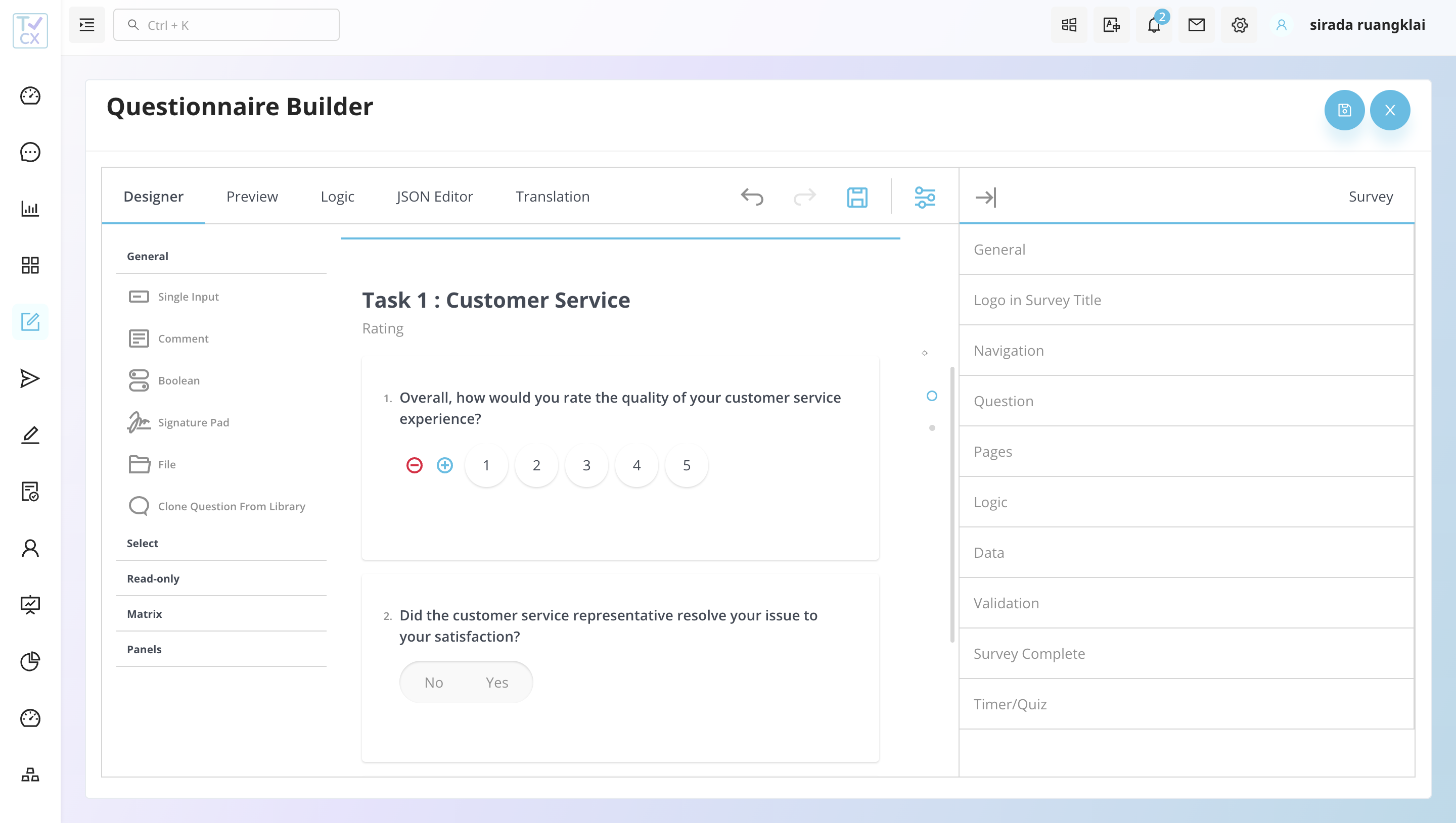 TICX | Customer Experience Dashbaord and Analytics